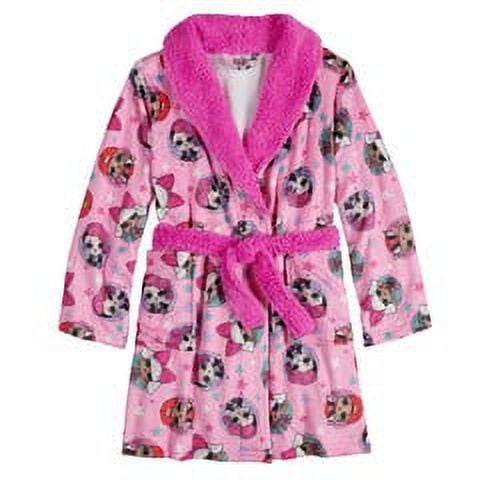 LOL Surprise Girls Pink Plush Robe with Tie Size 4 - Walmart.com