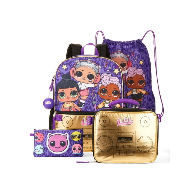 LOL Surprise! Hip Hop Club Kids School Backpack 5-Piece Set - Walmart.com