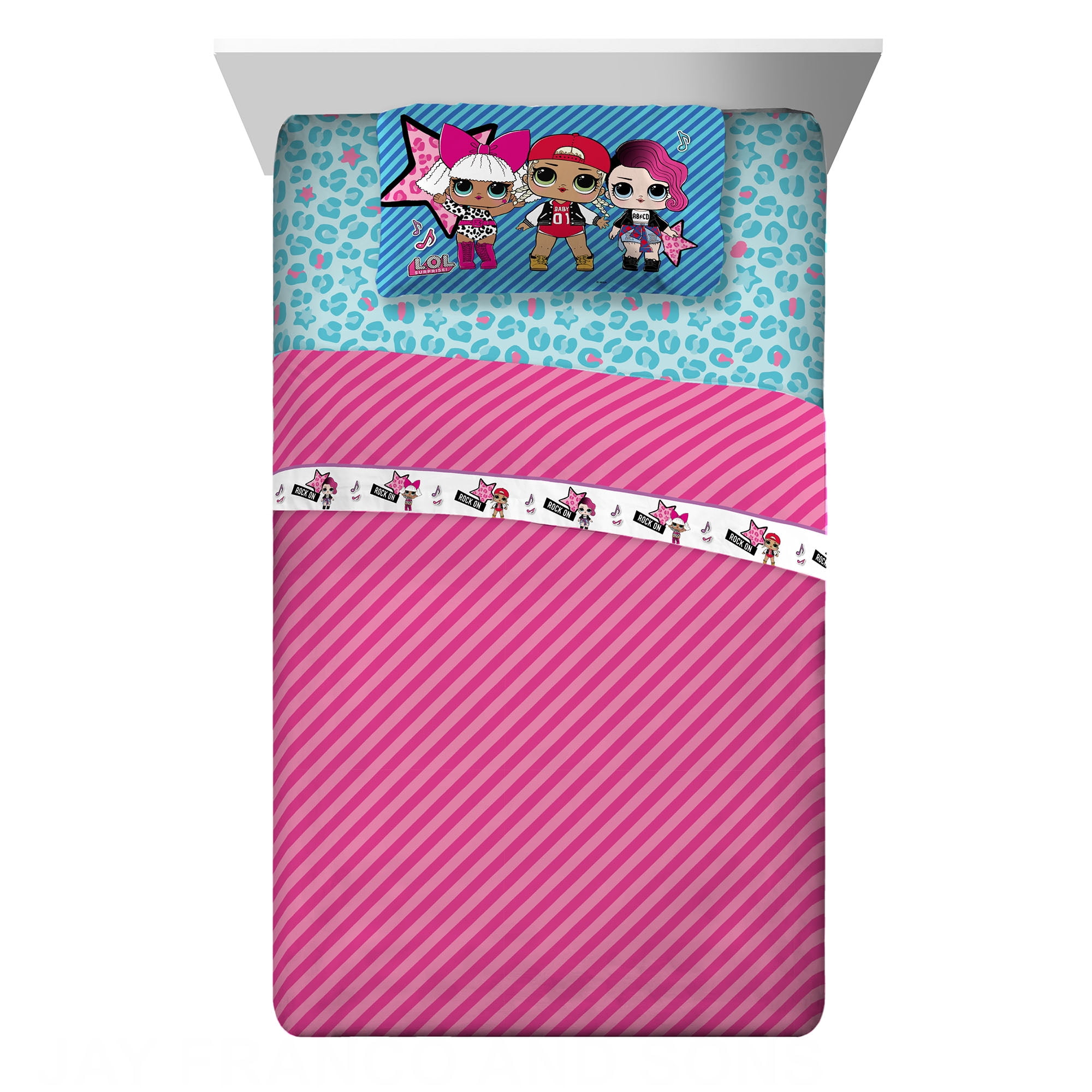 LOL Surprise Kids Twin Sheet Set, Pink and Blue, MGA - Walmart.com