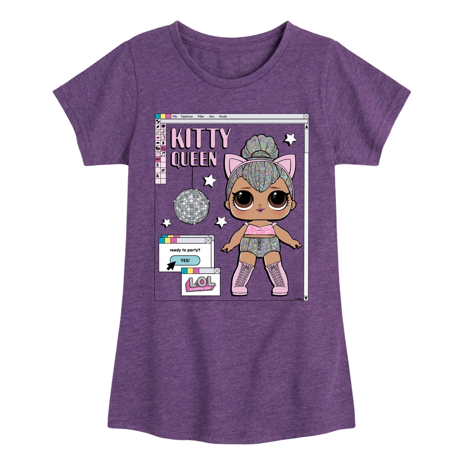 LOL Surprise! - Kitty Queen - Toddler And Youth Girls Short Sleeve ...