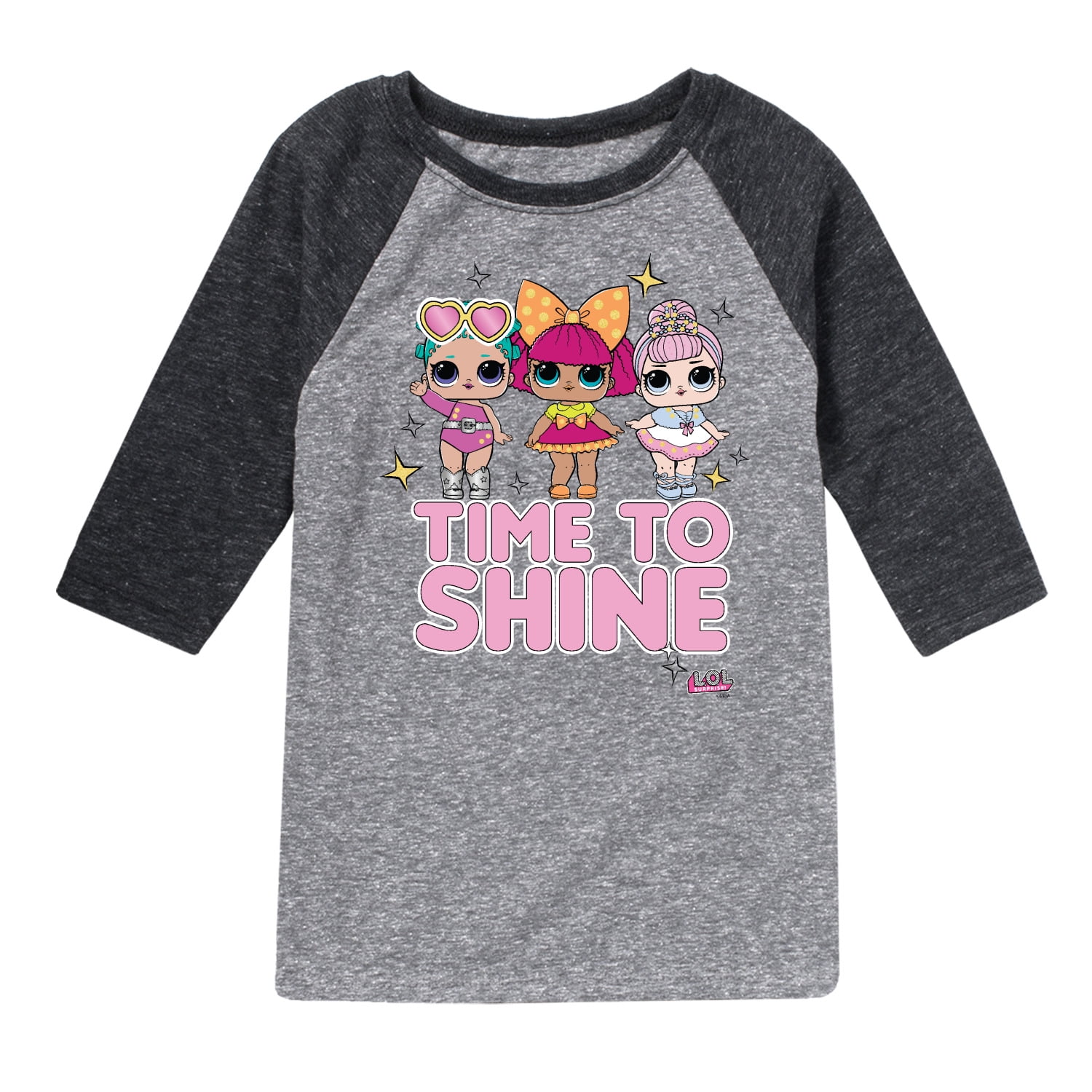 LOL Surprise! - LOL Time To Shine - Toddler And Youth Raglan Graphic T ...