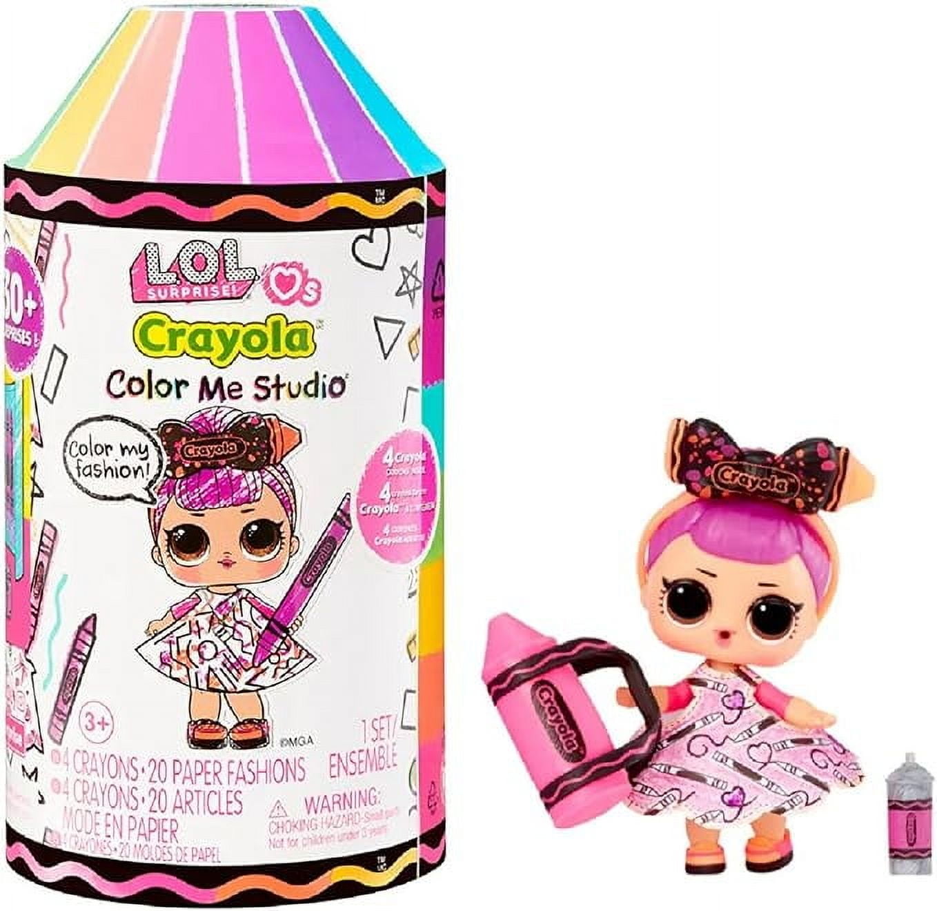 LOL Surprise Loves CRAYOLA Color Me Studio with Collectible Doll, Over 30+ Surprises, Paper ...