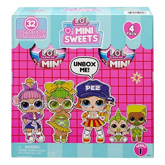 LOL Surprise Loves Mini Sweets Dolls 4-Pack #3 Jolly Rancher, Pez, Mike ...