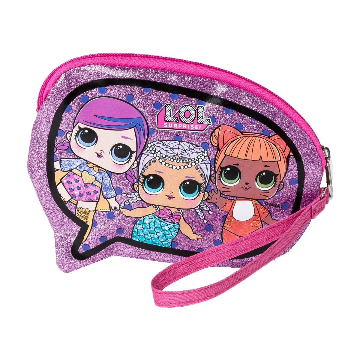 LOL Surprise "Making My Entrance" Pink Glitter Wristlet Purse Handbag ...