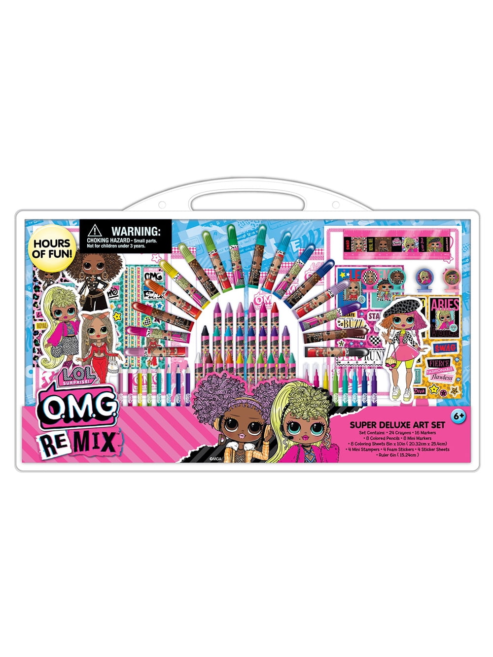 LOL Surprise! OMG Super Deluxe Art Supplies Set w/ Coloring Pages ...
