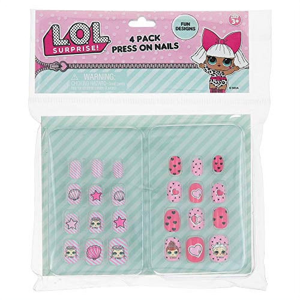 LOL Surprise Press On Nails 4 Piece Set - Walmart.com