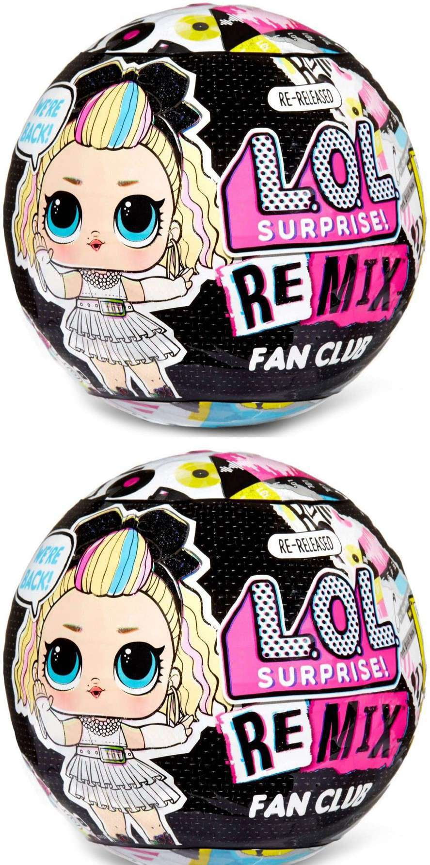 LOL Surprise Re-Released ReMix Fan Club, 2 Mystery Packs with 4 Dolls ...
