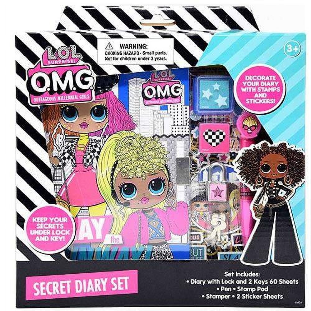 LOL Surprise 'OMG' Secret Diary Set with Lock, Pen, Sticker Sheets ...