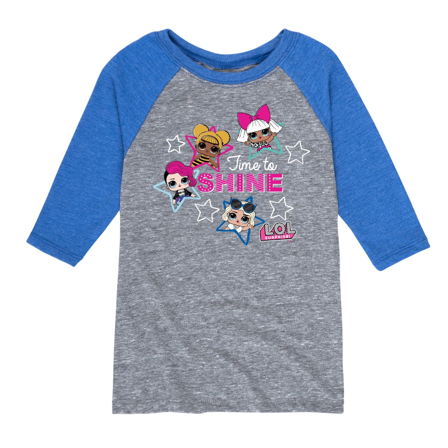 LOL Surprise! - Time To Shine - Toddler And Youth Raglan Graphic T ...