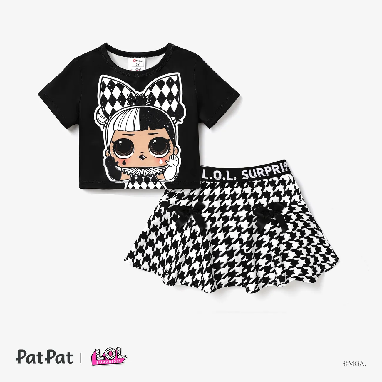 LOL Surprise Toddler Girl Skirt, Short Sleeves Girl Skirt Oufits with ...