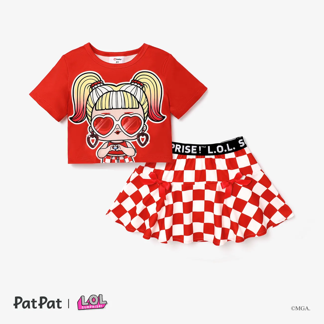 LOL Surprise Toddler Girl Skirt, Short Sleeves Girl Skirt Oufits with ...