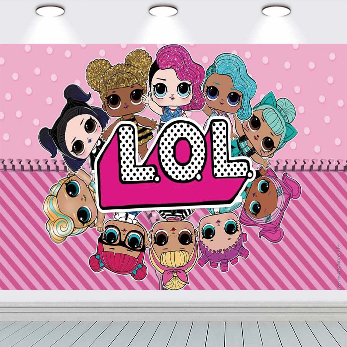 LOL Surprise school Taspestry Wall Decor Birthday Banner Backdrop ...