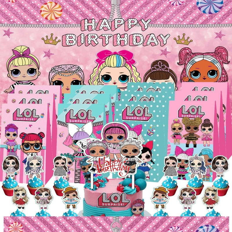 LOL Treat Bags Candy Decorations Party Favor Supplies Birthday Cake ...