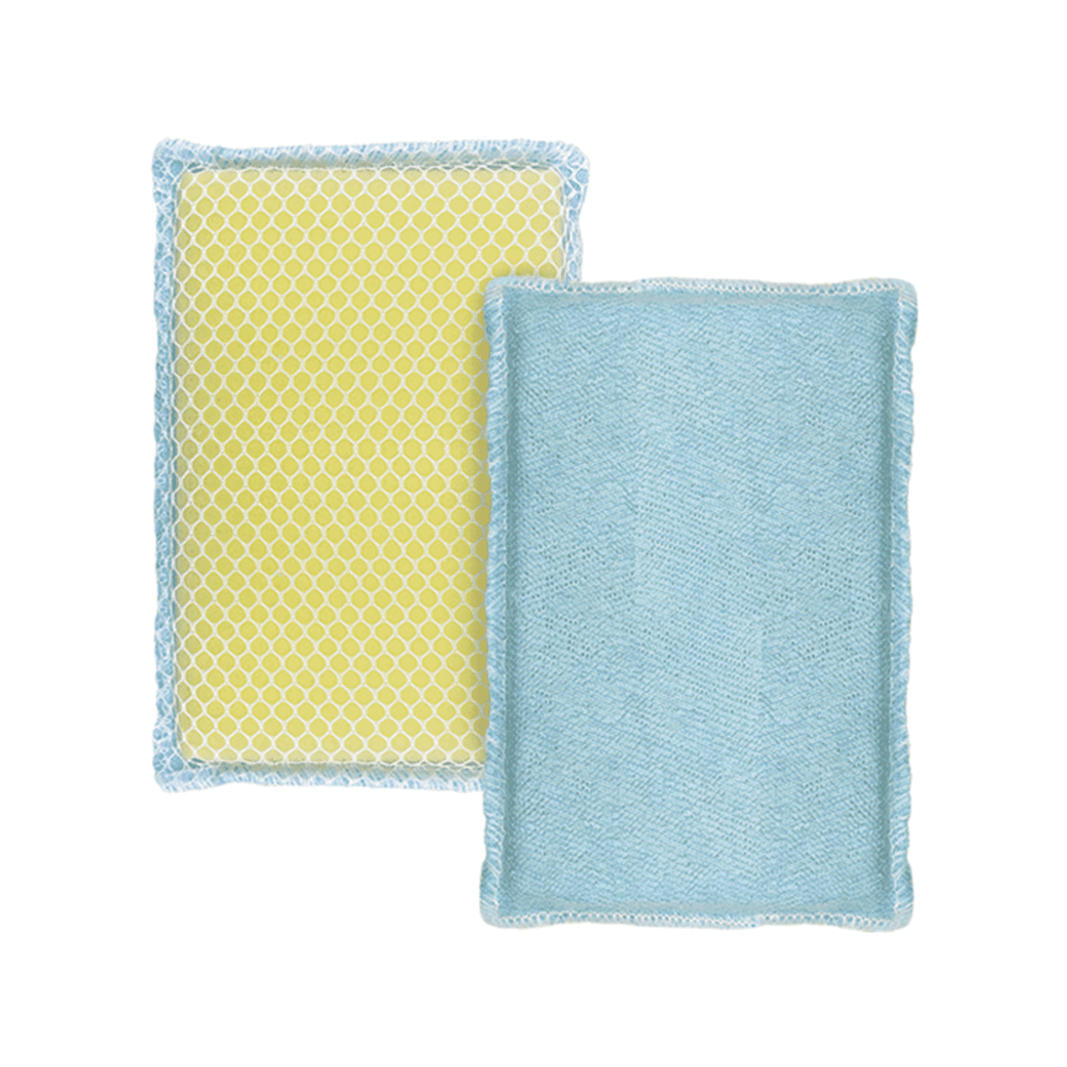 LOLA 2-Way Cleaning Sponge Pad, Dual Sided Nylon Net & Microfiber Terry ...