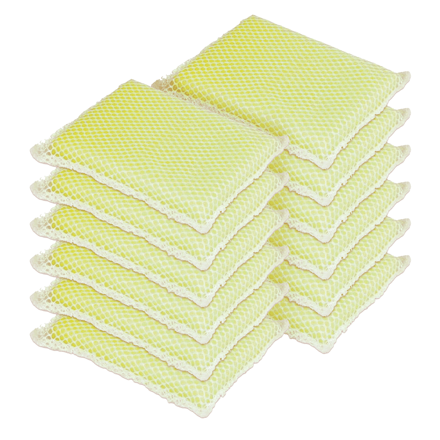 LOLA Nylon Netting Sponge Cleaning Scrubber Pad, 12 Pack, Non Scratch ...