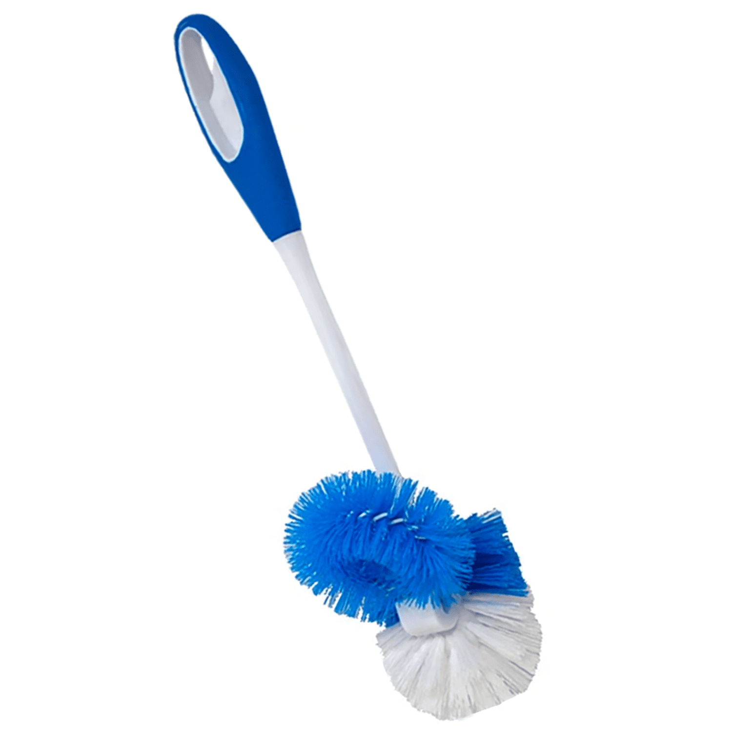 LOLA Toilet Brush with Under the Rim Scrubber Long Handle Rubber Grip ...
