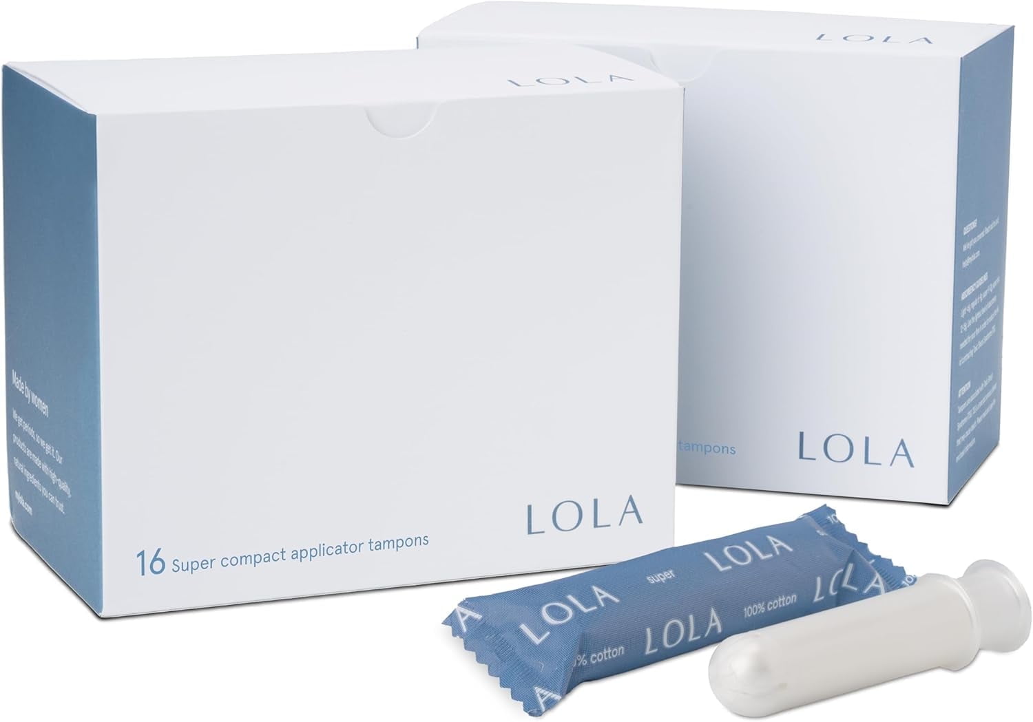LOLA Super Organic Tampons - 32 Count, Unscented, FSA/HSA Approved ...