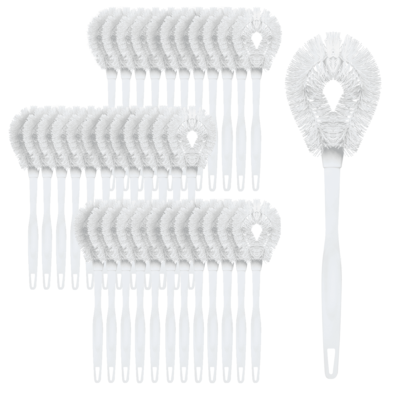 LOLA Toilet Bowl Brush W/ Curved Head, Durable Poly Fiber Bristles - 36 ...