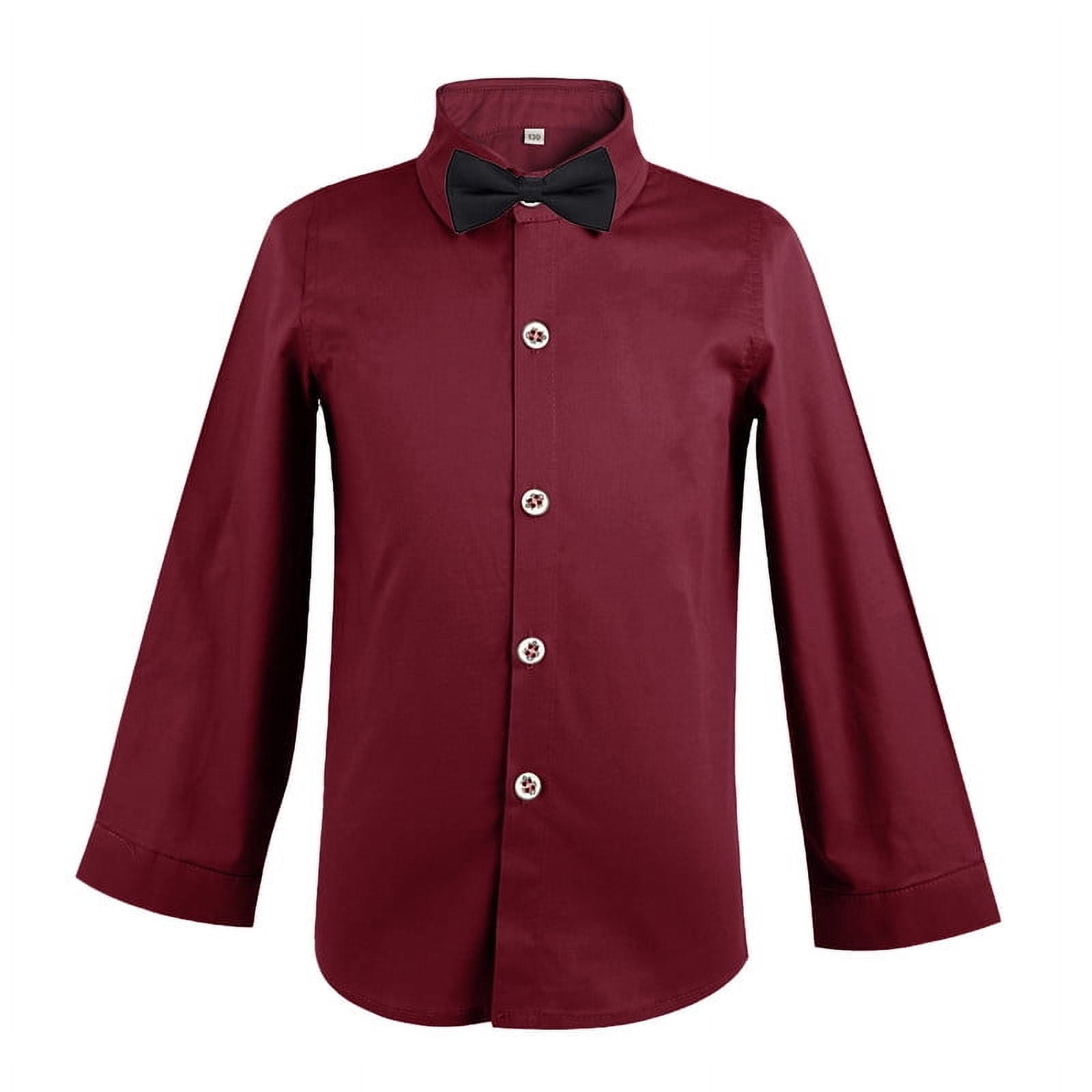LOLANTA Boys Dress Shirts Button Down Shirt Long Sleeve Boys Kids ...
