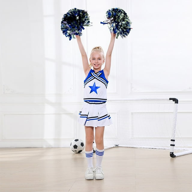 LOLANTA Girls Cheerleading Outfit Cheer Costume For Girls Sleeveless ...