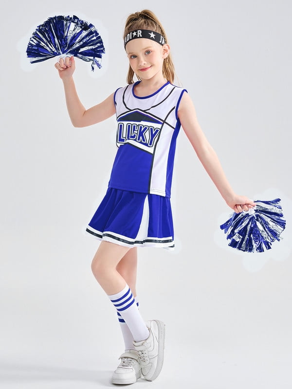 LOLANTA Girls Cheerleading Outfit Cheerleader Costume - Walmart.com