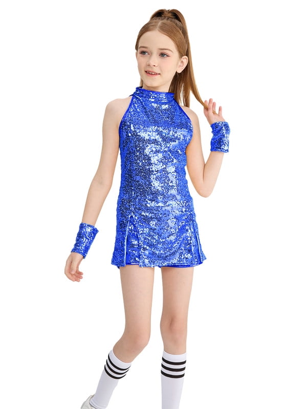 LOLANTA Girls Sequins Dance Clothes Dress Sparkle Hip Hop Jazz Dance ...