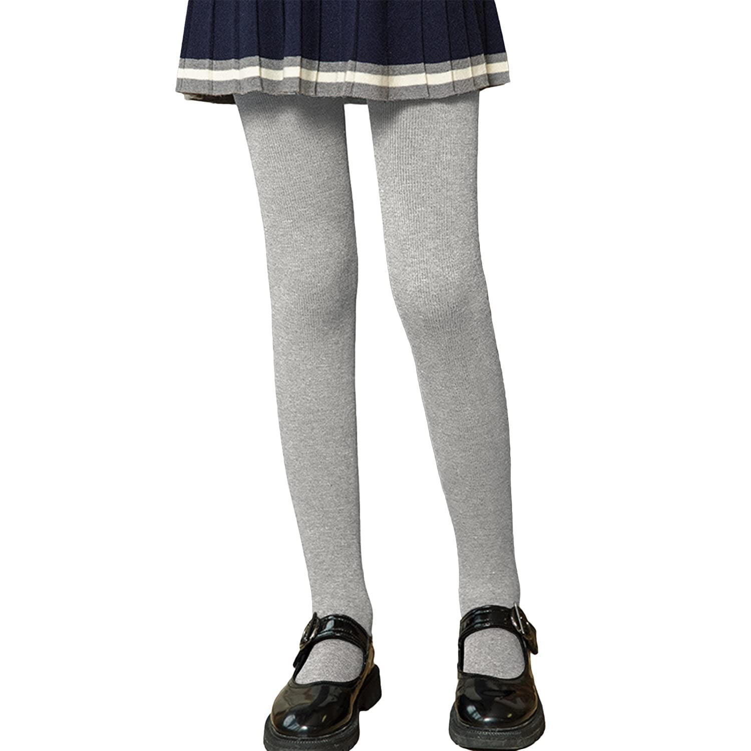 LOLANTA Winter Tights for Girls Rib Knitted Stockings Warm Fleece Lined ...
