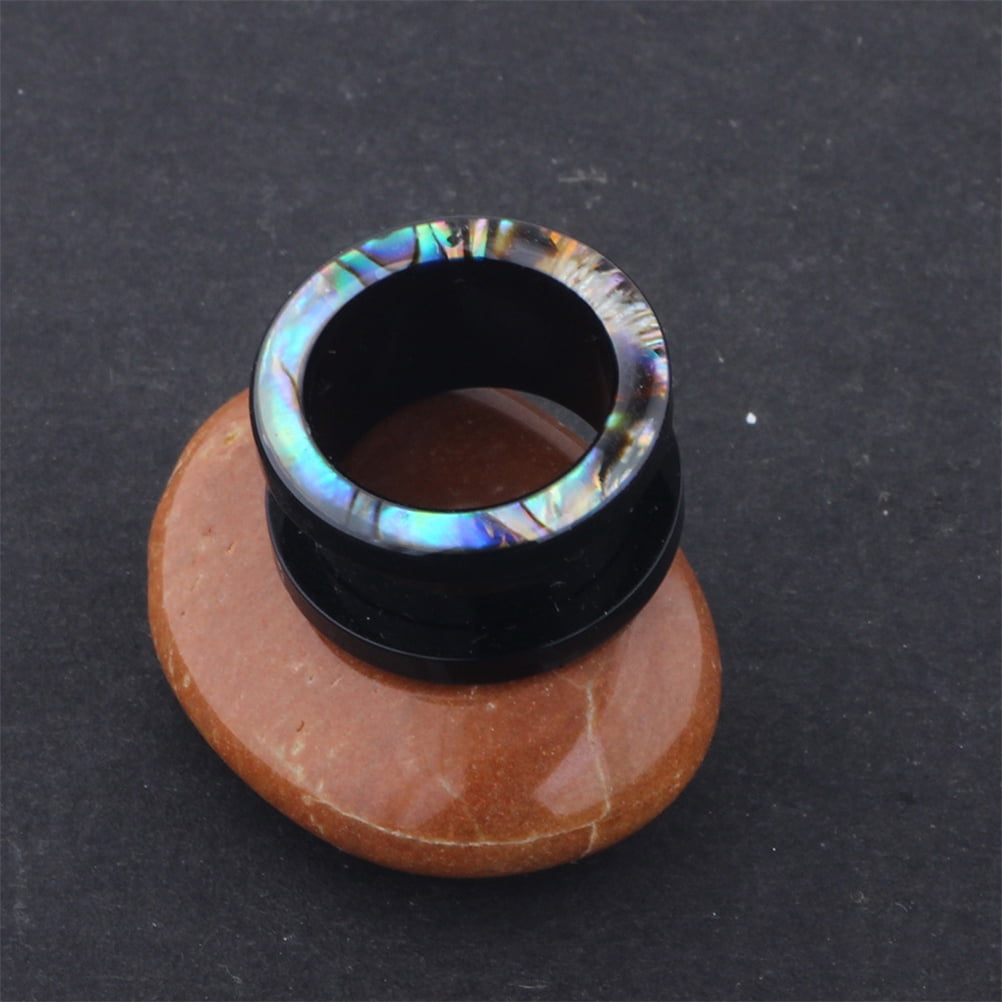 LOLIPPYY 1 Pair Spacer Earrings Acrylic Black Ear Plugs Jewelry for ...