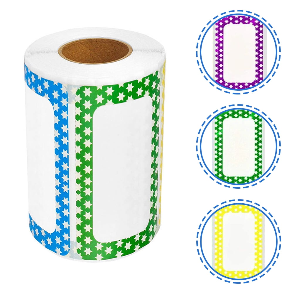 LOLIPPYY 1 Roll Adhesive Notes Sticker Multi Colorful for Student Name ...