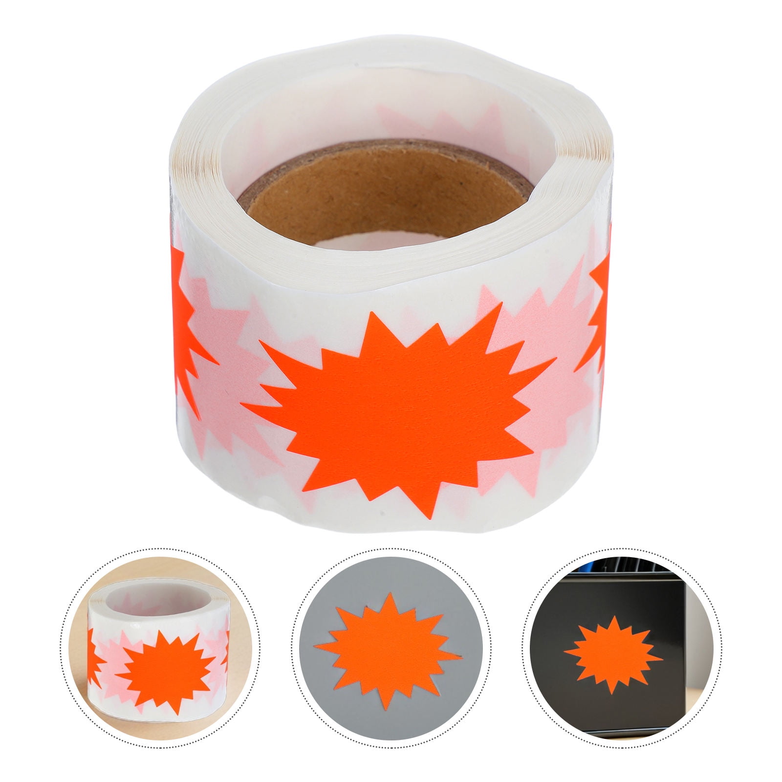 LOLIPPYY 1 Roll of Price Labels Stickers Red Self Adhesive for ...