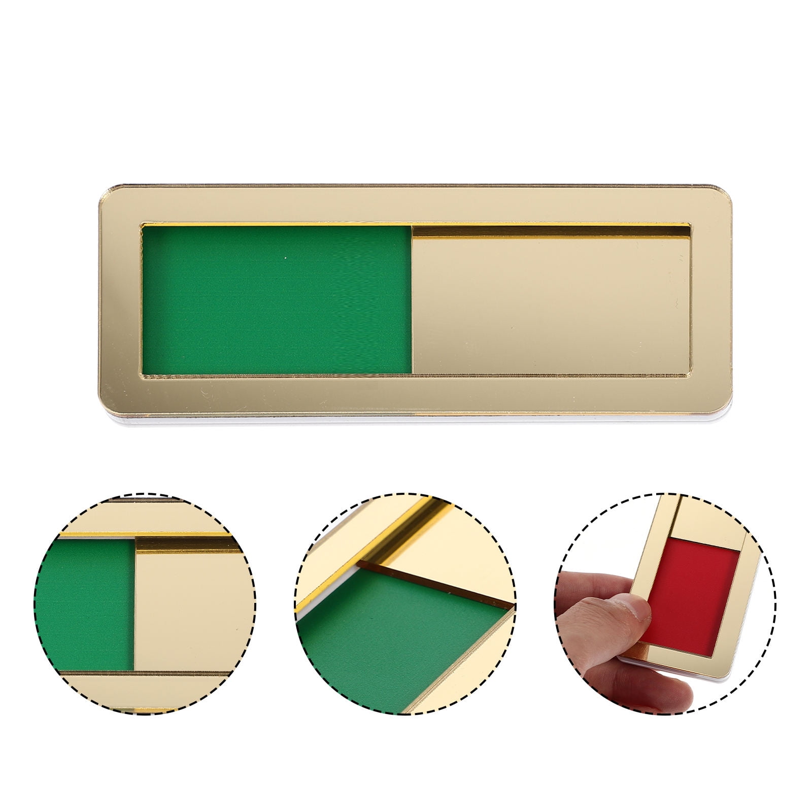 LOLIPPYY 1 Set Golden Acrylic Door Sliding Sign for Office Managers ...