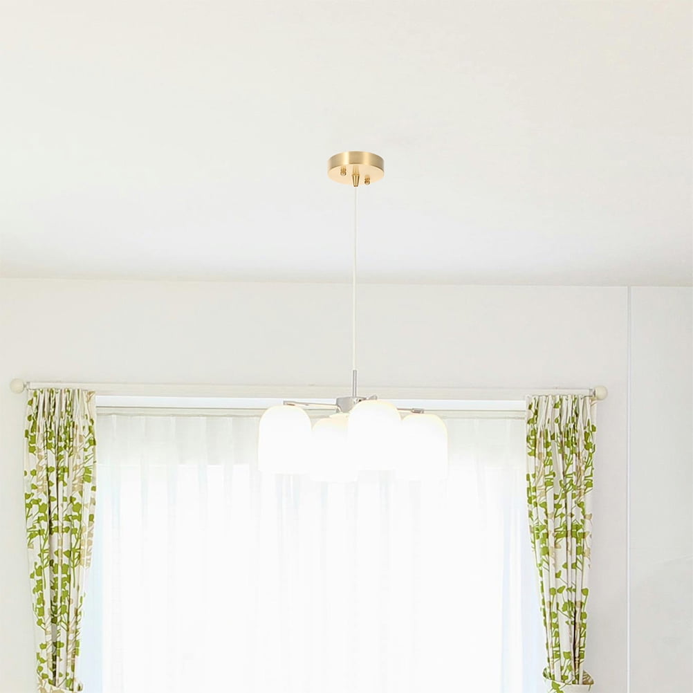 LOLIPPYY 1 Set Lamp Finial Caps Golden Round Ceiling Light Parts for ...