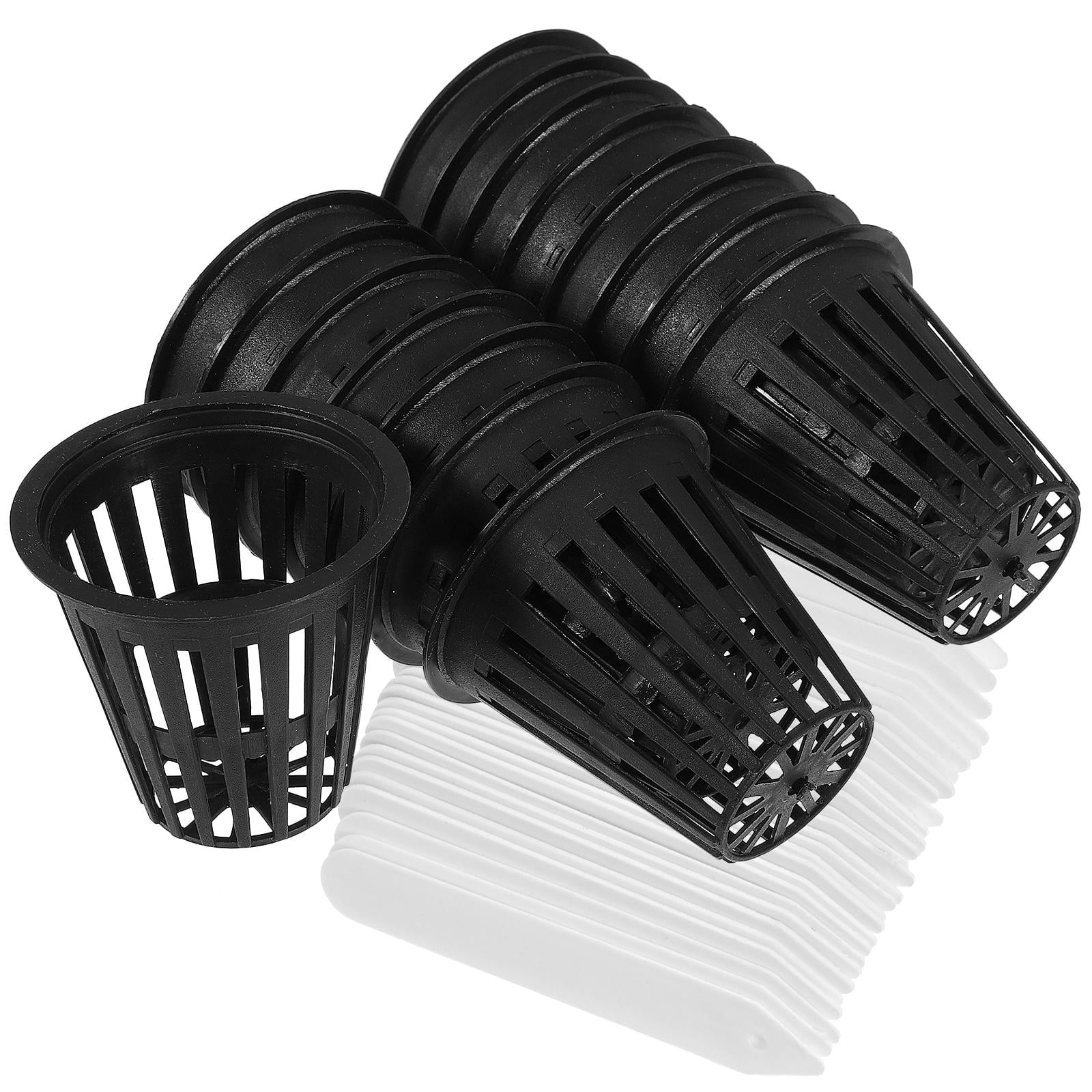 LOLIPPYY 1 Set Mesh Net Cups Hydroponics for Soilless Planting Black ...