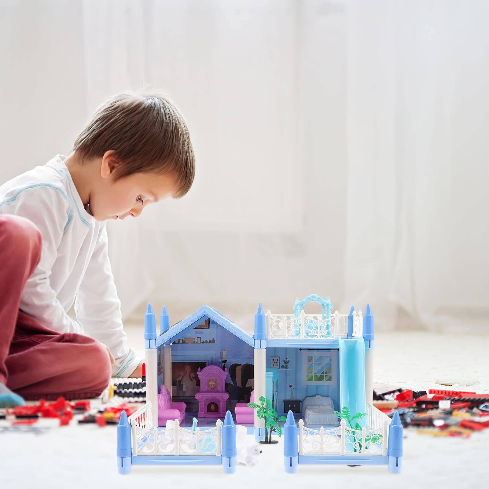 LOLIPPYY Miniature House Kit 1 Set Small Plastic Model for Educational ...