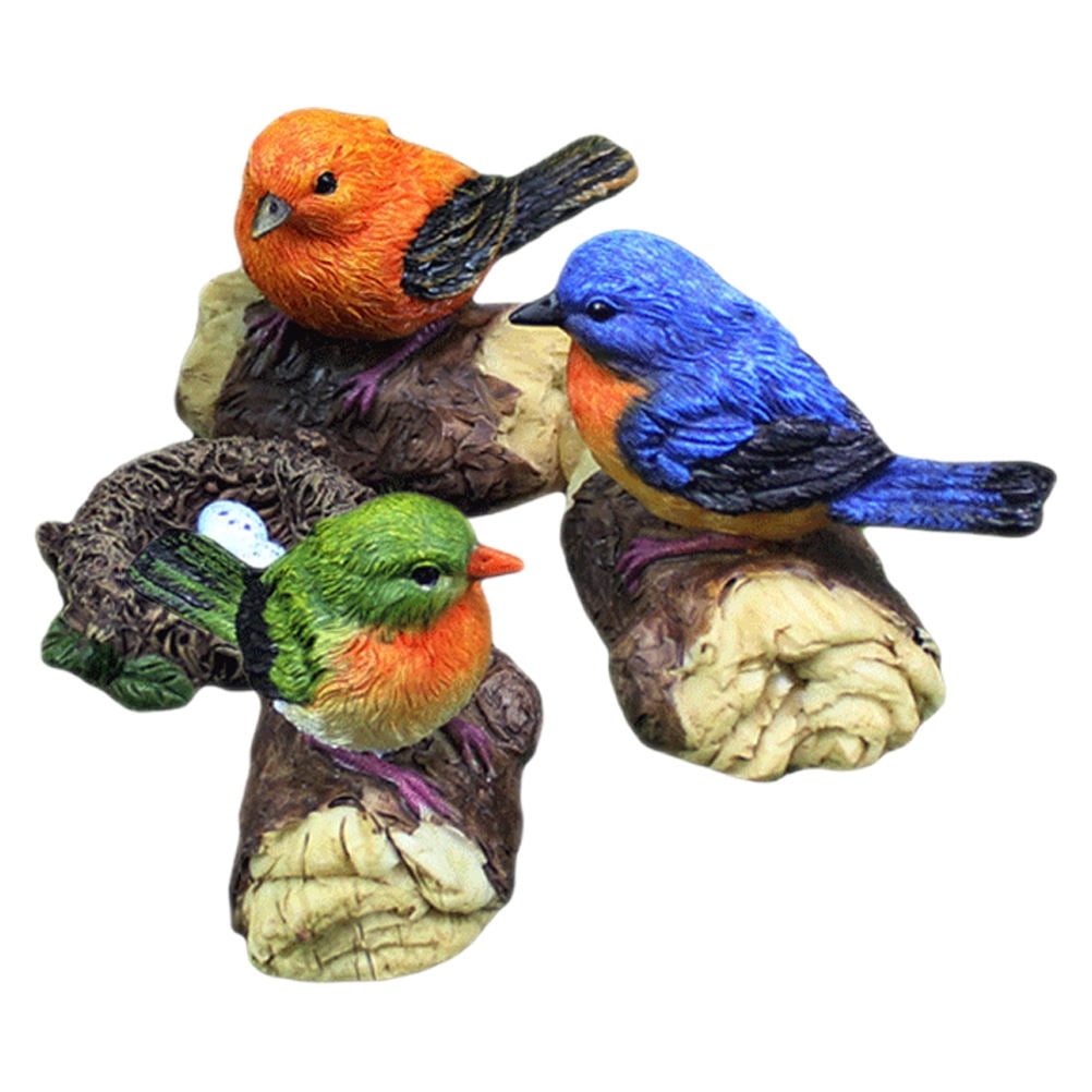 LOLIPPYY 1 Set Small Bird Models Bird Nest Model Assorted Color Garden ...