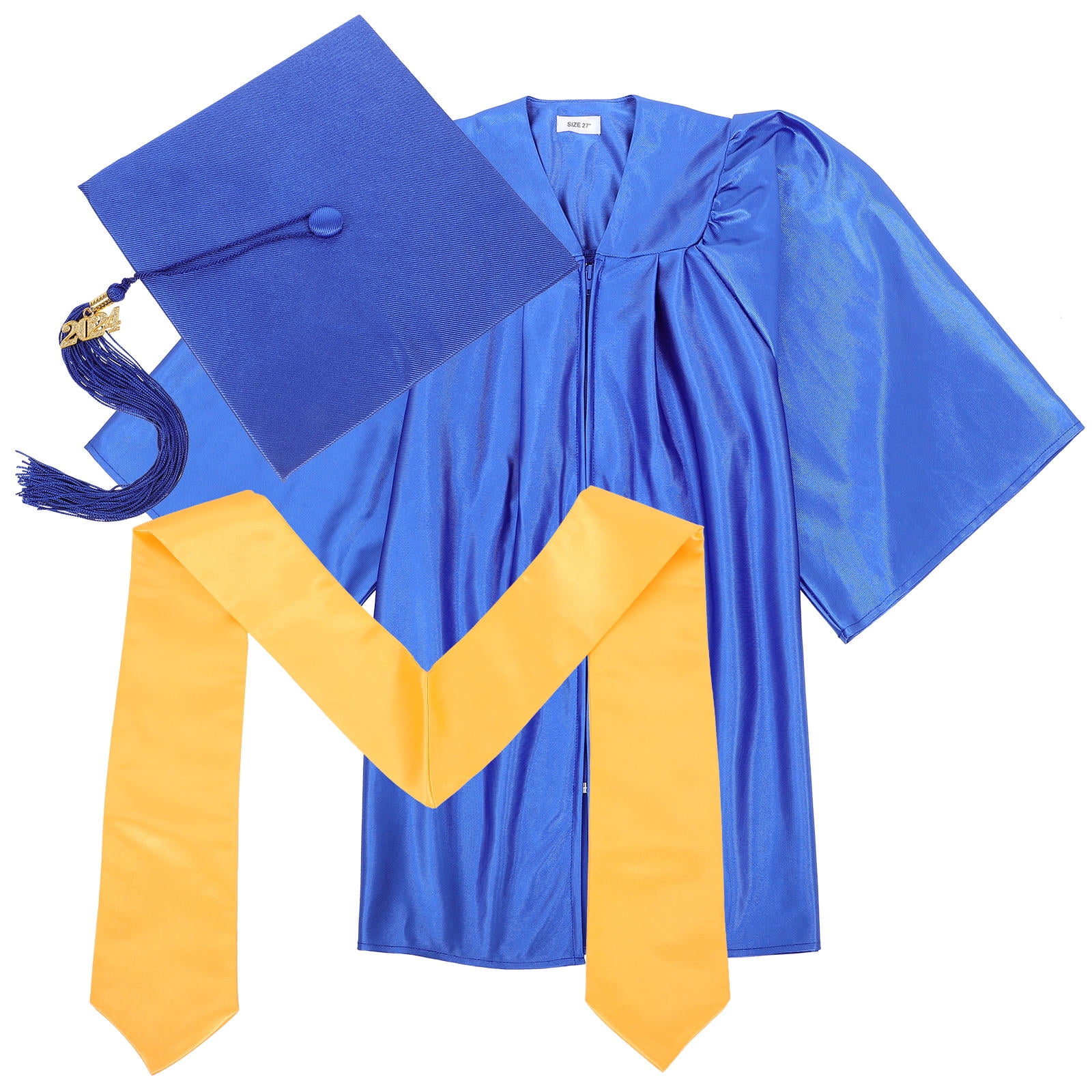 LOLIPPYY Kids Graduation Cap and Gown Set in with Center Pleating ...