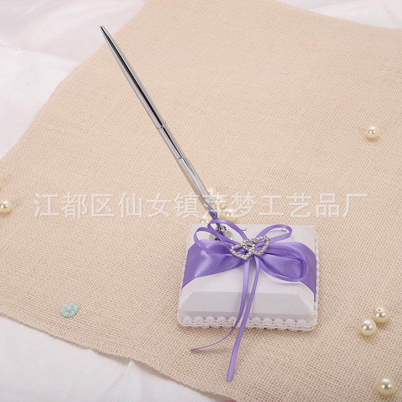 LOLIPPYY 1 Set Wedding Pen with Holder for Guest Book Sign In Hearts ...