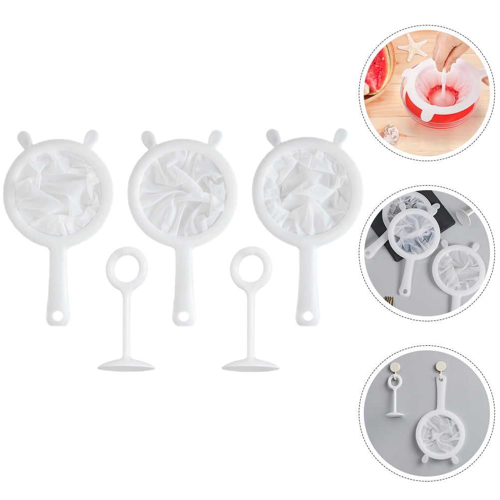 LOLIPPYY 1 Set of Nylon Mesh Strainers Filtering White PP Kitchen Tools ...