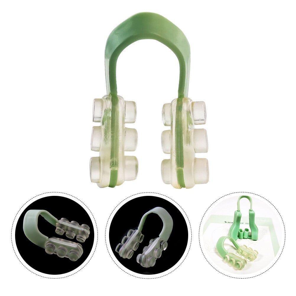 LOLIPPYY 1 Set of Sleeping Nose Clips Green U Type Silicone Nose ...
