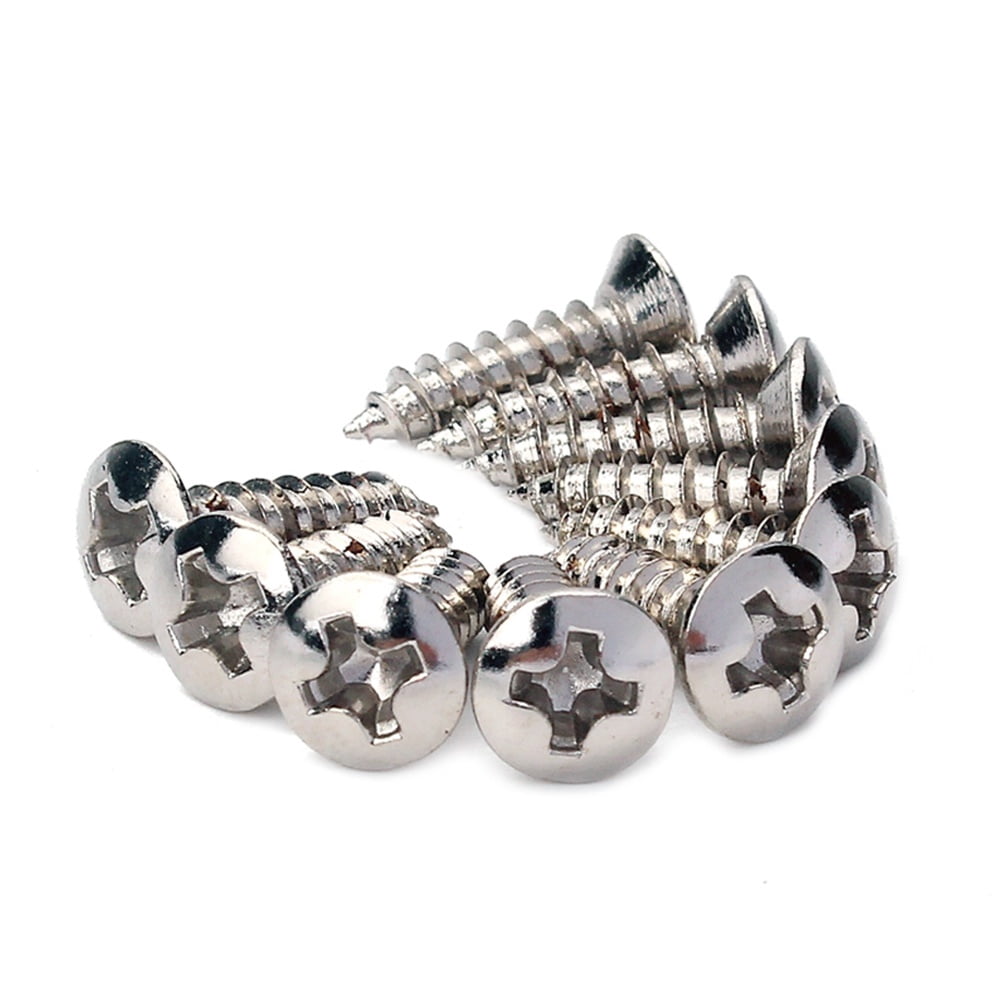 LOLIPPYY 10 Pcs Bass Guitar Plate Mounting Screws 3x12mm Cavity Cover ...