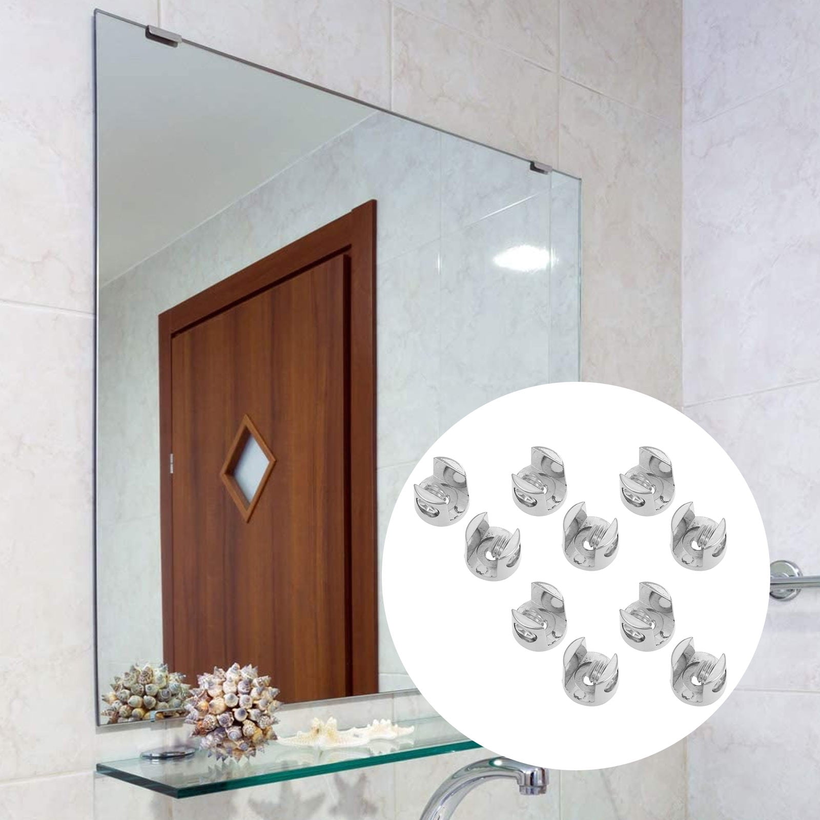 LOLIPPYY 10 Pcs Heat Resistant Rubber Mirror Clips for Wall Mounting 1. ...