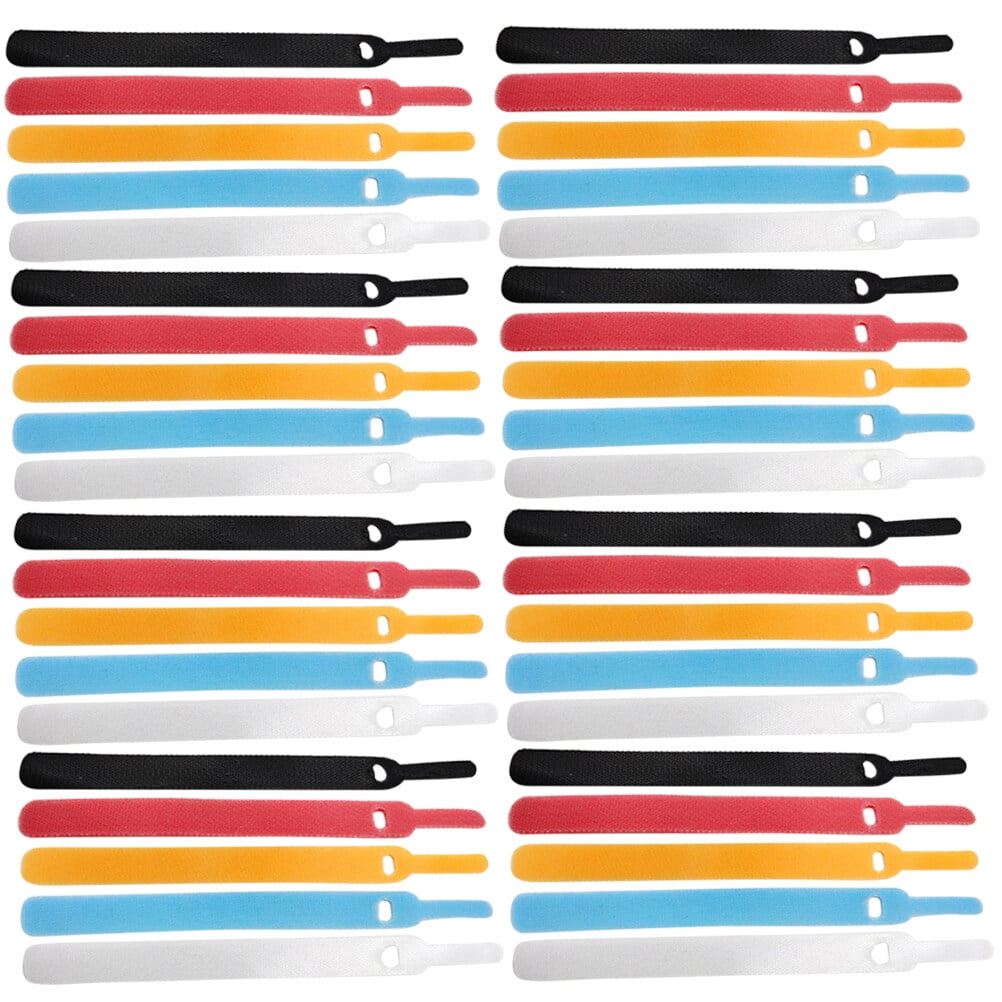 LOLIPPYY 100 Pcs Sticker Cable Ties Data Cable Storer Power Cord Bundle ...