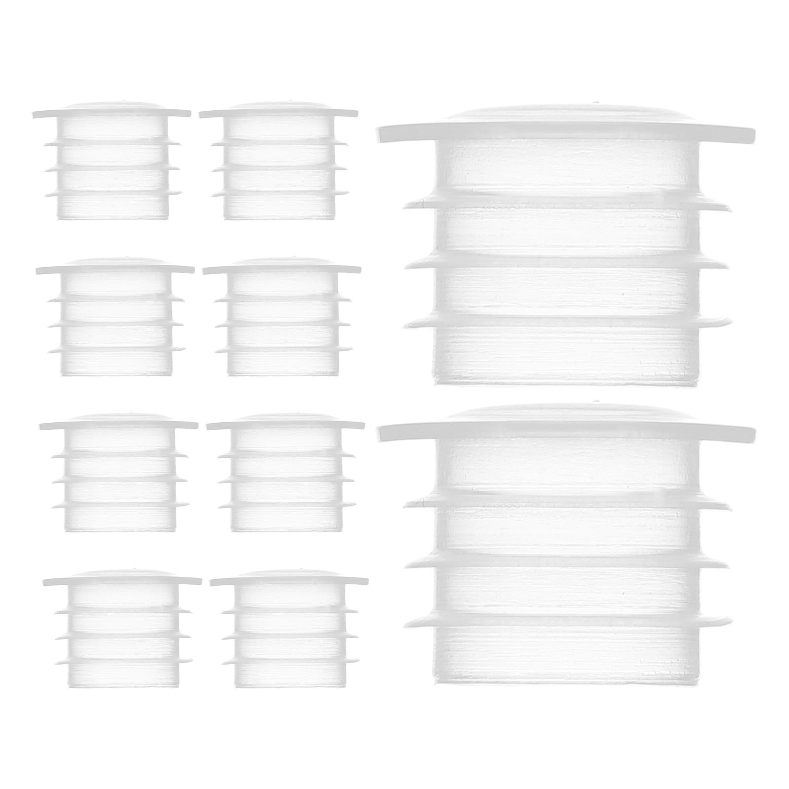 LOLIPPYY 100Pcs Clear Plastic Bottle Seal Plugs with Pull Ring ...