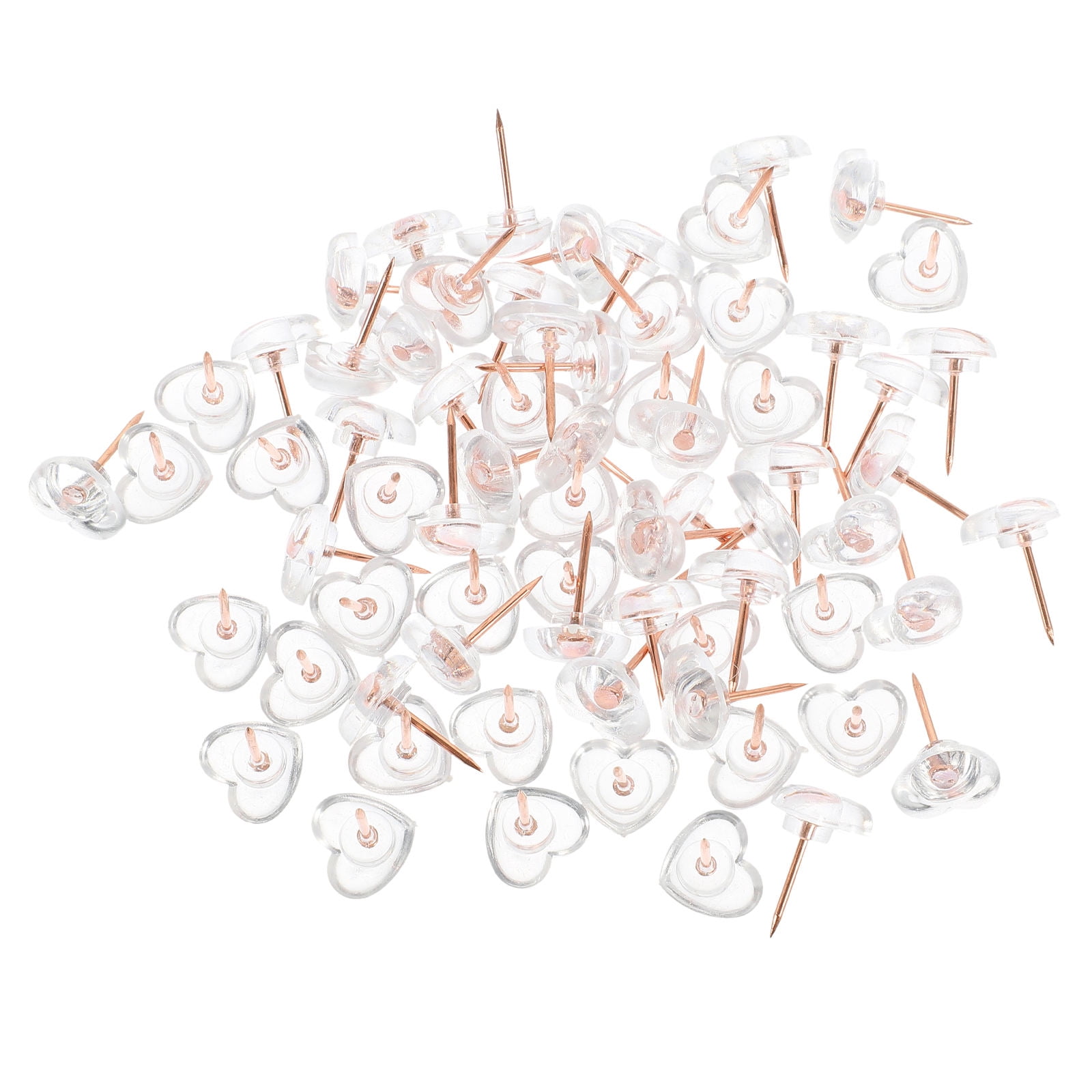 LOLIPPYY 100Pcs Cute Thumb Tacks Heart Shape Push Pin Set for Photo ...