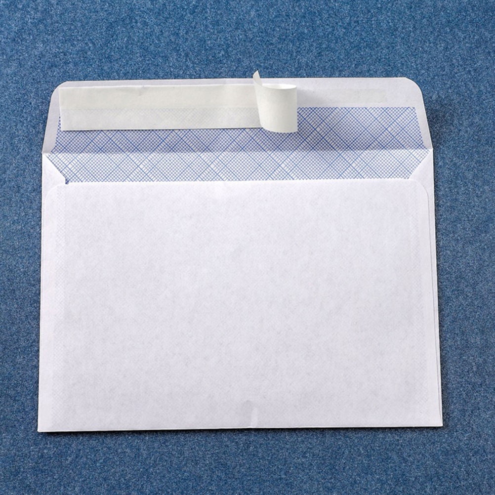 LOLIPPYY 100Pcs Elegant White Envelopes with Security Seal for Business ...