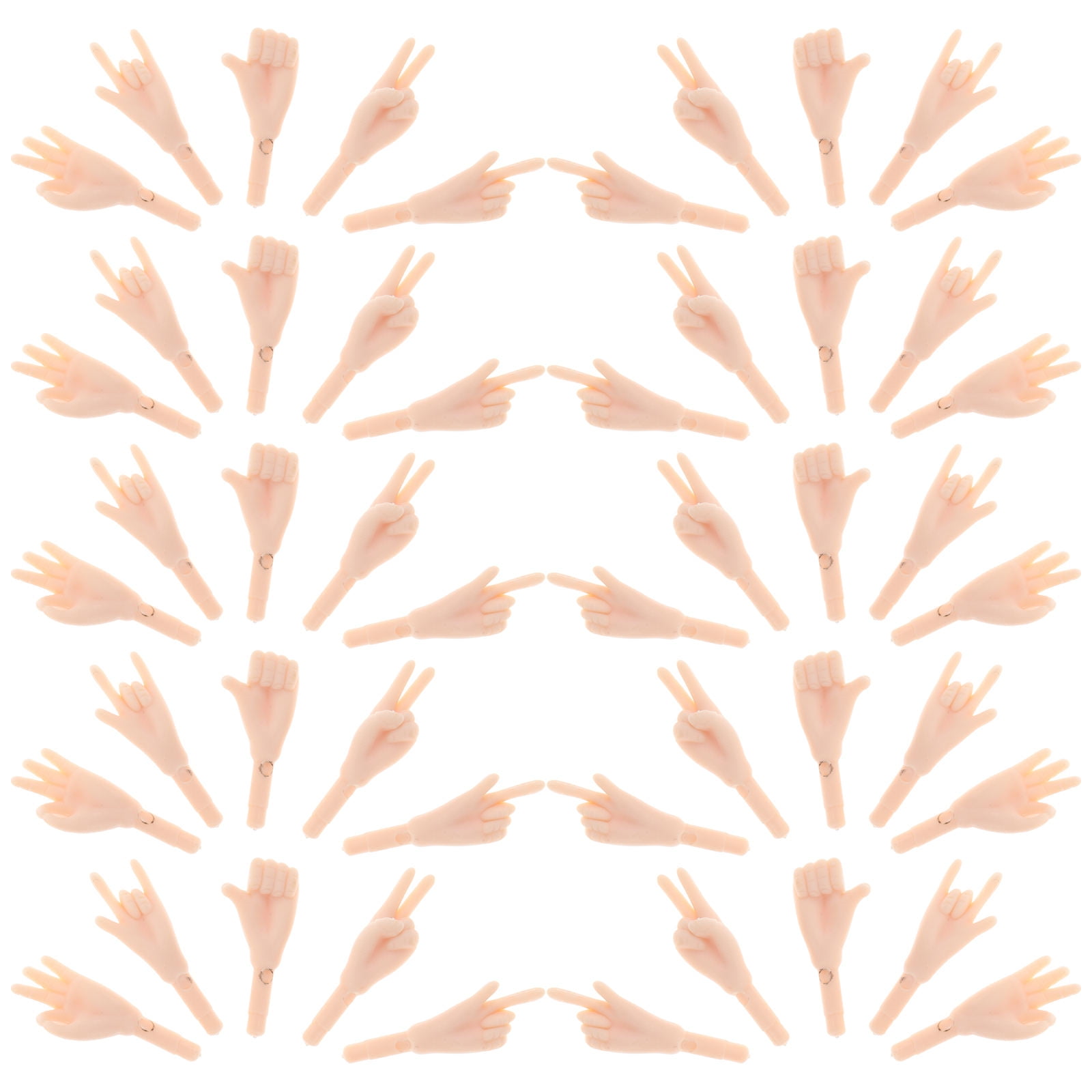 LOLIPPYY 100Pcs Joints Miniature Hands for Diy Projects in Beige with ...