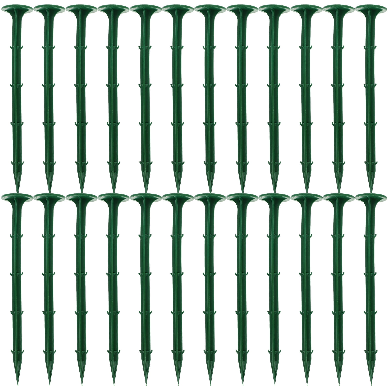 LOLIPPYY 100Pcs Plastic Ground Stakes Garden Spikes for Outdoor ...