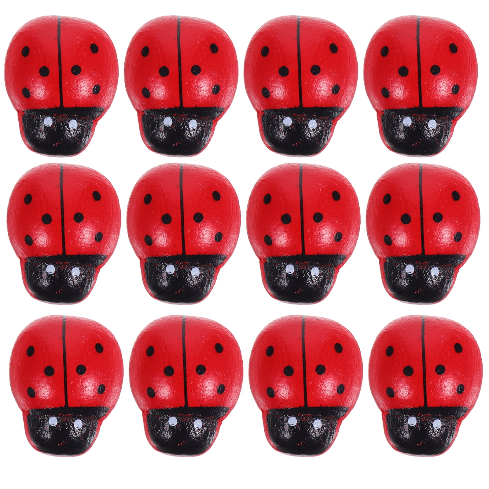 LOLIPPYY 100Pcs Wooden Micro Landscape Mini Ladybug Figurines for Home ...