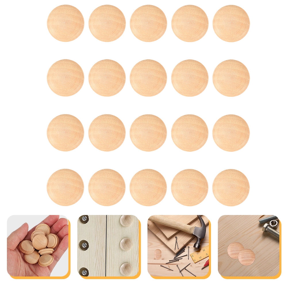 LOLIPPYY 100pcs Drilling Cover Plugs Khaki Wood Plug Home Indoor Decor ...
