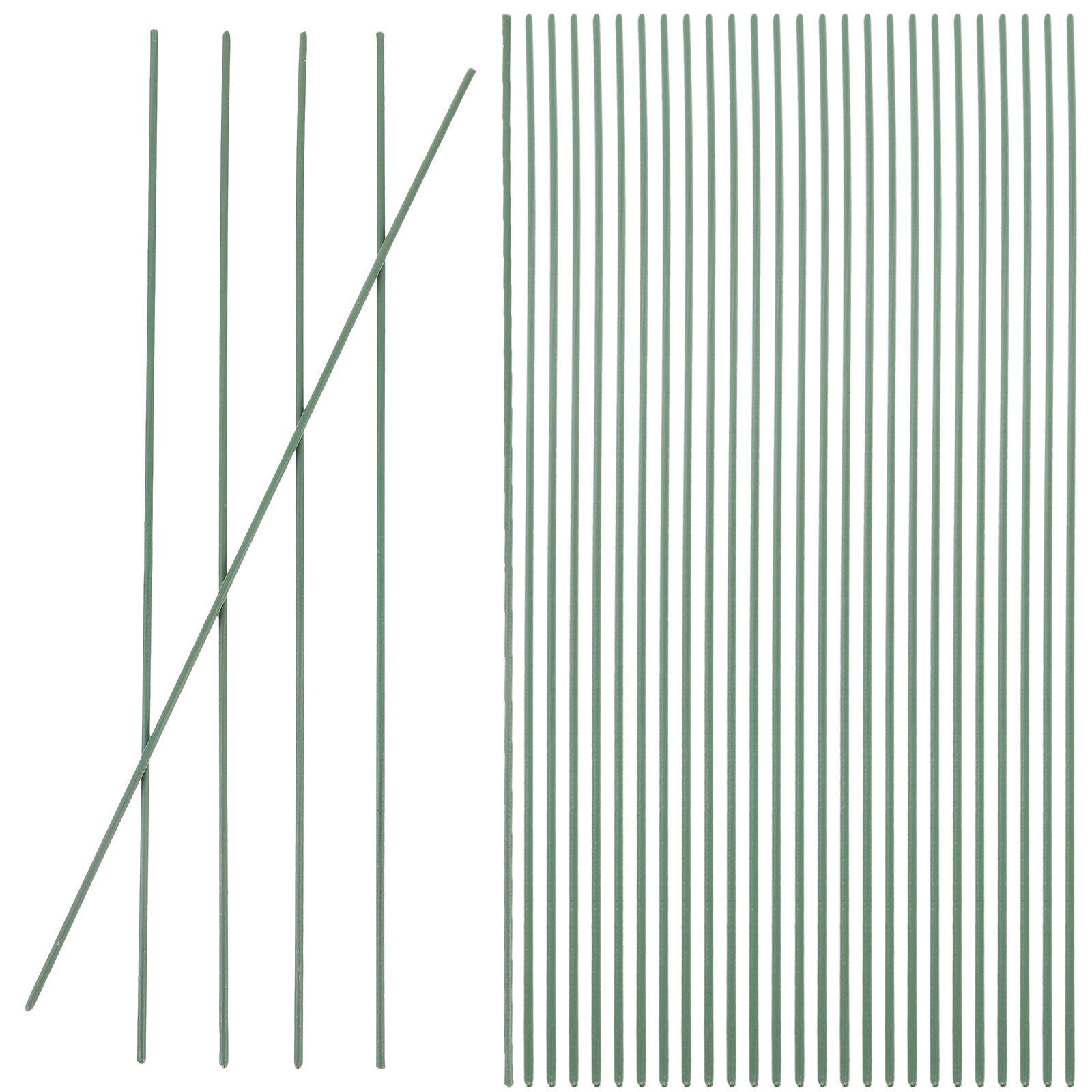 LOLIPPYY 100pcs Long and Thin Floral Stem Wires Green Iron Wire ...
